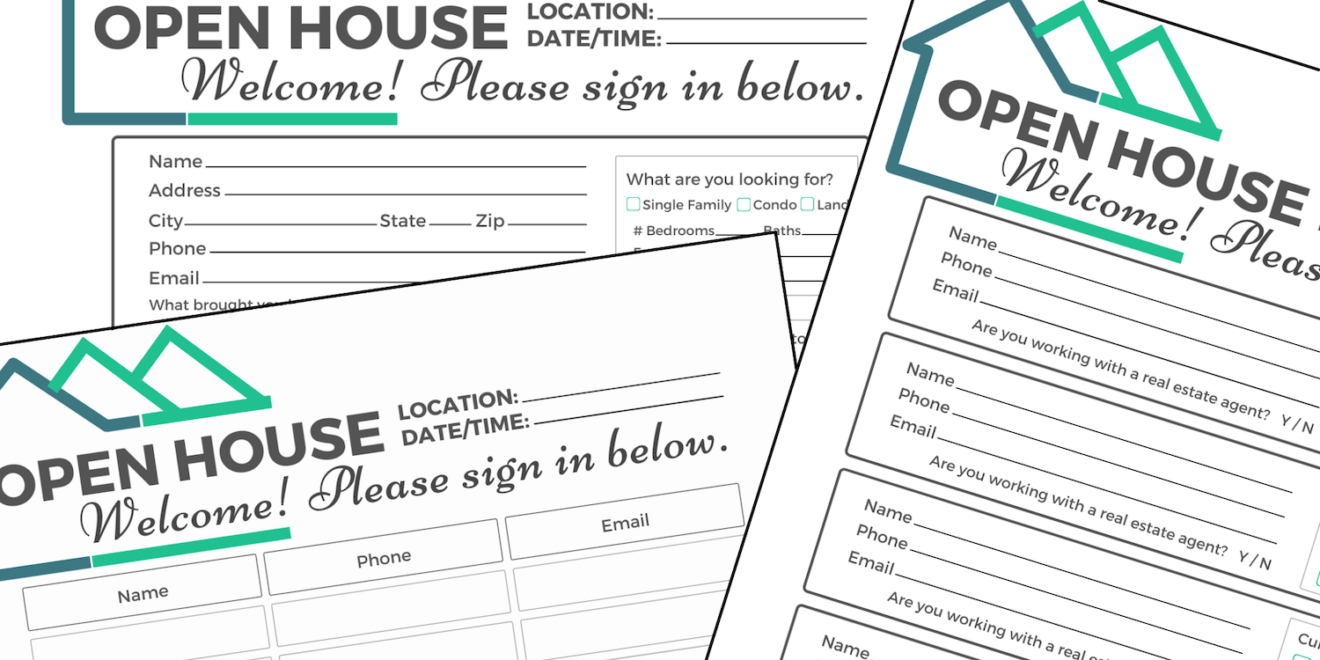 3 Free Open House Sign-In Sheets to Try for Your Next Property (With ...